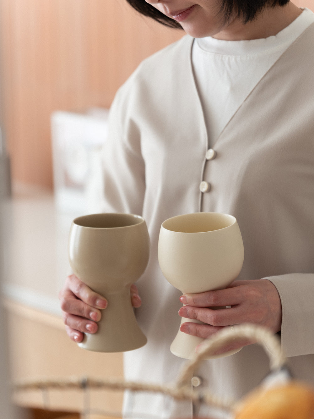 Dionysus Goblet Cup, Ceramic stemware/water cup, Home Decoration丨 ...