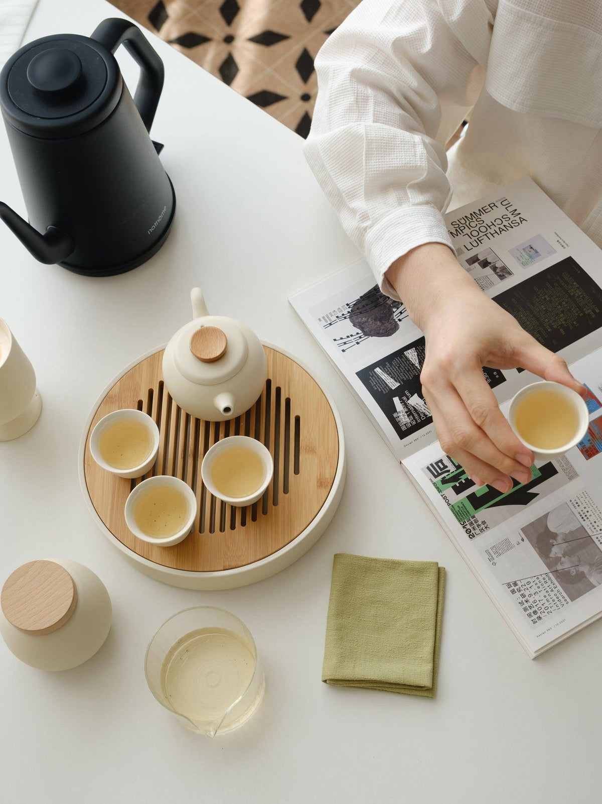 Japanese Style Maroyaka Brewing Tea Set With Tea Tray | WENSHUO HOME ...